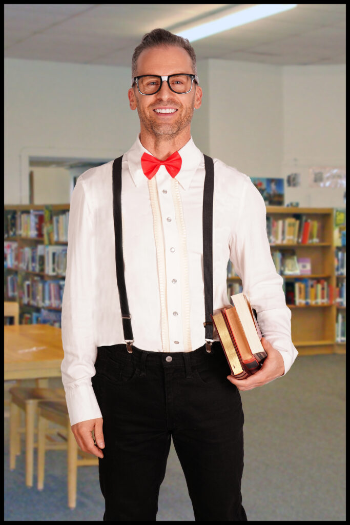 Nerd Kit glasses, bowtie, suspenders – A Masquerade Costume